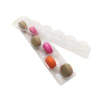 China Vacuum forming 2x6 arrangement 12pcs macaron packaging tray clear PVC/PET macaron tray blister macaron pack box/tray for sale