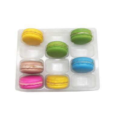 China Single piece 12 macaron pack tray clear plastic macaron tray blister tray macaron packaging for sale