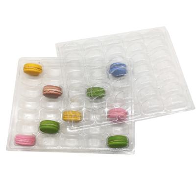 China 6 Pack Custom Macaron Clear Tray Recyclable Box Plastic Chocolate Tray for sale