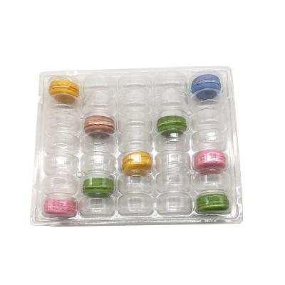 China 6 Pack Custom Macaron Clear Tray Recyclable Plastic Chocolate Tray for sale