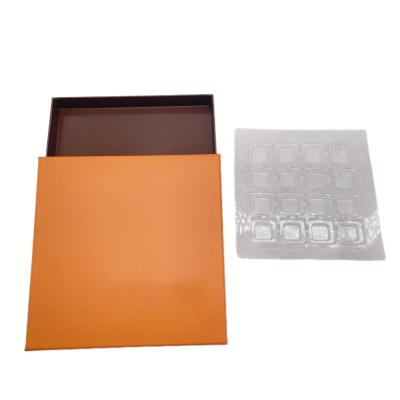 China 16 Pcs Chocolates Clear Blister Plastic Insert Tray For With Kraft Paper Packaging Box for sale