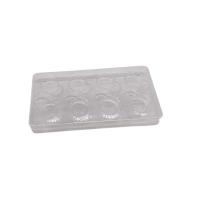China macaron carry box confectionery plastic box cookie clamshell box dessert clamshell container  6 cavities macaron box 6 cell macaron tray for sale