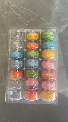 China Rectangle 21 Pallets  Plastic Packaging Macaron Tray  Customizable for sale