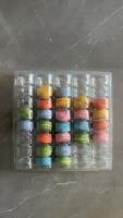 China Macaron 40 Transparent Handmade Box Macaron Tray Packaging Chocolate Packaging Top And Bottom Cover Cake Packaging Supplier for sale