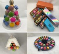 China Eco-Friendly Transparent Macaron Packaging with Custom Printing for Display Stand and Gift Box for sale