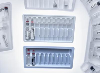China Eco-friendly PET Vial Tray For 1ml~10ml Water Injection Vials for sale