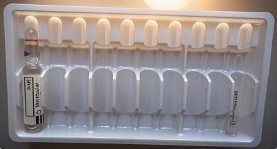 China Custom PET Vial Tray For 1ml~10ml Medicine Vial Tray Packaging for sale