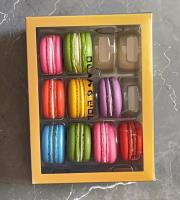 China Wholesale Macaron Box Packaging 12pcs  Embossing Printing Handling for sale