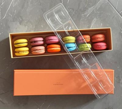 China Supply Macaron 12 Upper And Lower Lid Packaging Gift Box 24 Upper And Lower Lid Packaging Chocolate Upper And Lower Lid Packaging Macaron Plastic Tray for sale