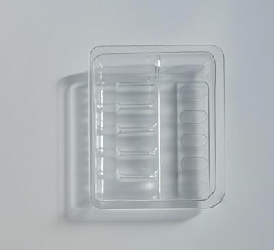 China 1 ml ampoule blister tray Clear 5 bottles ampoule hole ampoule and small vial plastic tray for sale