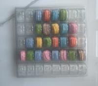 China Wholesale Macaron Box Packaging 12pcs  Embossing Printing Handling for sale