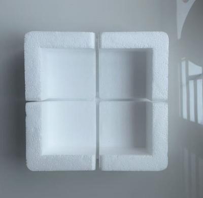 China EPS molding foam corner protector plus hard high density triangle right Angle Paulilon packaging set corner furniture anti-collision packing for sale