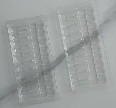 China 10 Ml 10 Pieces Of Oral Liquid Porcelain White Tray Manufacturers Supply Oral Liquid Inner Tray Transparent Blister Plastic Inner Tray for sale