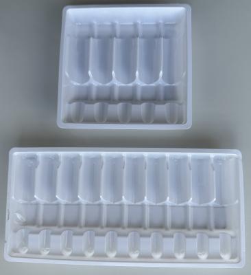 China Pharmaceutical PET Ampoule Tray Customization 1ml 2ml 5ml 10m Water Injection Ampoule Tray PET Vacuum Forming Tray Customization for sale