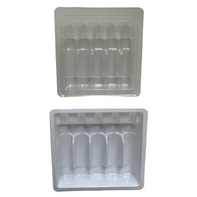 China PET Polyethylene Terephthalate Ampoule Tray Customized Wholesale 1ml 2ml 5ml 10ml Water Injection Ampoule Tray Customized Packaging for sale