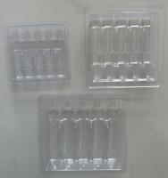 China Customized Vacuum Tray Packaging 1ml 2ml 5ml 10ml PET Water Injection Ampoule Tray for sale