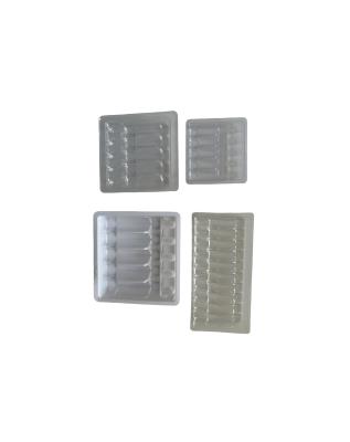 China Blister Tray Packaging For Water Injection 1ml 2ml 5ml 10ml PET Ampoule Tray Customization for sale