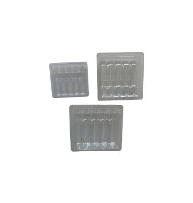 China Customized Blister Tray Packaging For Water Injection 1ml 2ml 5ml 10ml PET Ampoule Tray for sale