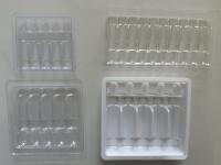 China Blister Tray Packaging For Medicine Water Injection 1ml 2ml 5ml 10ml PET Ampoule Tray Customization for sale