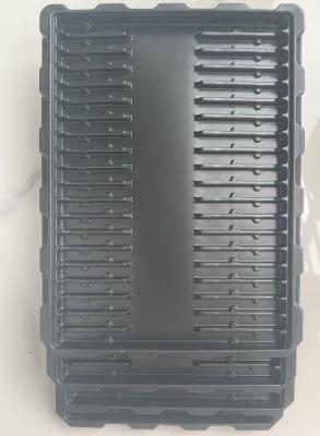 China Anti-Static Black PS Blister Tray For Electronic Components Hardware Accessories Black Plastic Inner Tray for sale