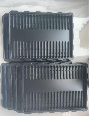 China Electronic Component Industrial Hardware Packaging Black Blister Tray PS Thickened Anti-Static Blister Tray for sale