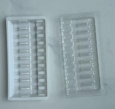 China Wholesale PVC Plastic Trays For 1 Ml Of Water Needle Vacuum Forming Inner Tray For Medicine for sale