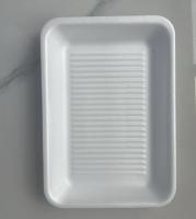 China Disposable Black Plastic Pallets For Fresh Produce In Supermarkets Food-Grade Rectangular Disposable Plates For Vegetables And Fruits for sale