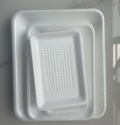 China Wholesale White Disposable Fresh Fruit Trays Thickened Commercial Supermarket Pork And Vegetable EPS Blister Packaging Boxes for sale