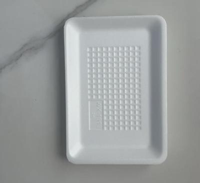 China Disposable Fruit Flat-Bottomed Tray Black Transparent Plastic For Fresh Vegetables And Fruits Fruit Tray for sale