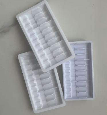 China Custom 1ml Ampoule Packaging Tray - Cardboard Embossed - 14.3x7.3cm for sale