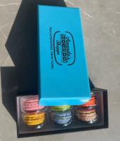 China Eco-Friendly Transparent Macaron Packaging with Custom Printing for Display Stand and Gift Box for sale