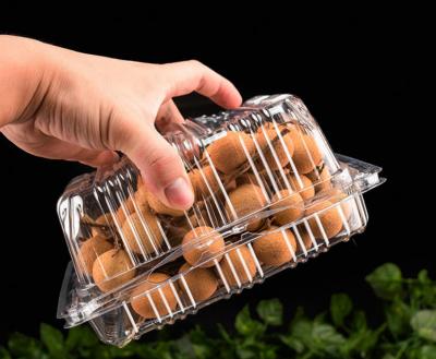 China Customized Design Recyclable PET Transparent Fruit Box with Heat Sealing for Grape and Tomato Packaging for sale