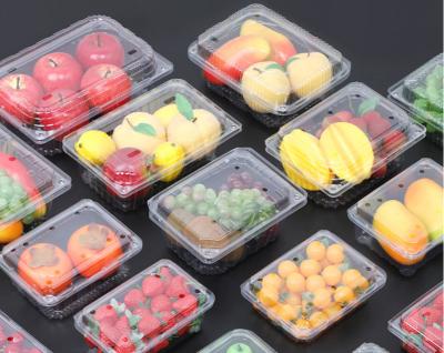 China Customized Design Recyclable PET Heat Sealing Fruit Packaging Box Plastic Blister Packaging for sale