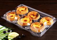 China Eco-Friendly Transparent Macaron Packaging Tray Customizable for Chocolate and Bread for sale