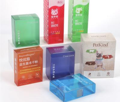 China Customized PVC packaging box for coffee box, transparent plastic PET color box, probiotic PP matte gift box, custom logo for sale