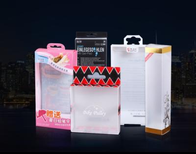 China PVC transparent packaging box, PET plastic box, large-sized frosted flat thin rectangular box, square small box. Customizable. for sale