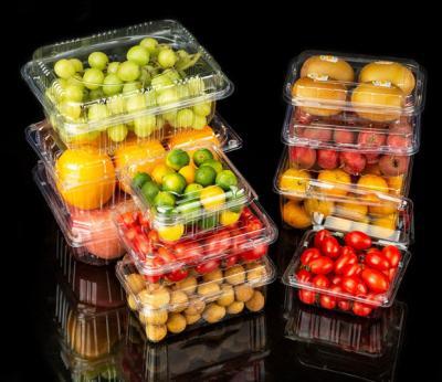 China Transparent disposable fruit box, pet plastic strawberry packaging box, supermarket fruit and vegetable packing blister box, wholesale label for sale