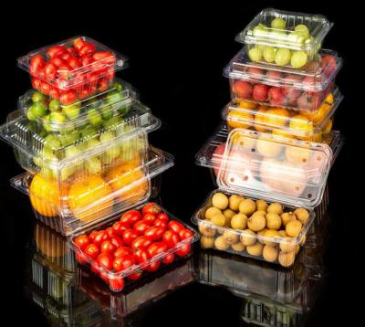 China Wholesale one-time transparent fruit packaging boxes with thickened anti-pressure PET fruit cutting boxes, suitable for supermarkets, used for packing watermelons. for sale