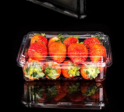 China Fruit packaging plastic boxes, disposable food vacuum-sealed transparent fruit cutting packaging for takeout, box for street vending, special for stalls for sale