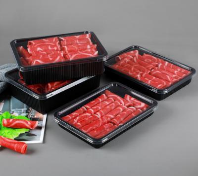 China Single-use lamb roll packaging box - 1 kilogram box of lamb slices in plastic - premium wagyu roll transparent packaging box manufacturer - in stock now for sale