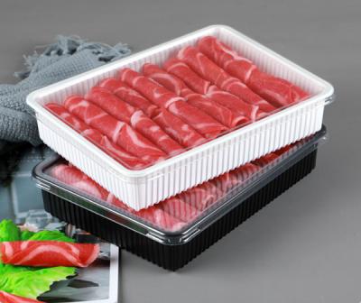 China Single-use PP meat slice box - Supermarket hot pot fresh ingredients pork and beef meat rolls with thick plastic packaging box for sale