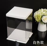 China Transparent plastic cake box with high transparency PET double-sided protective film for 6
