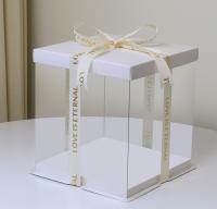 China Wholesale transparent paper cupcake packaging boxes. High-base model for 2, 4, 6, 12 cupcakes. for sale