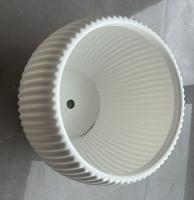 China PE Coated Plastic Flower Pot with Multiple Sizes and Embossing Design for Indoor and Outdoor Use for sale