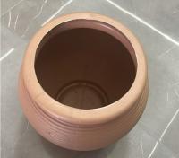 China Imitation Ceramic Flower Pot with Matte Finish and Retro Brick Design in Multiple Sizes for sale