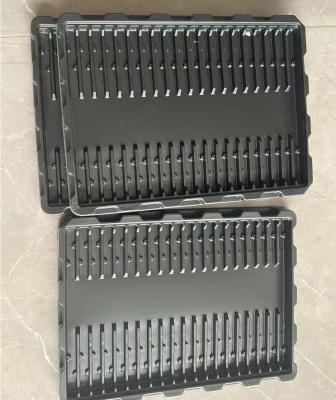 China Wholesale Black PS 100-Grid 21*16*5 Inner Diameter Anti-Static Blister Tray for Hardware and Circuit Board Packaging for sale