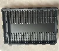 China Wholesale Black PS 40-grid 63*14*15 Anti-static Tray for Circuit Board and Jewelry Display Blister Packaging for sale