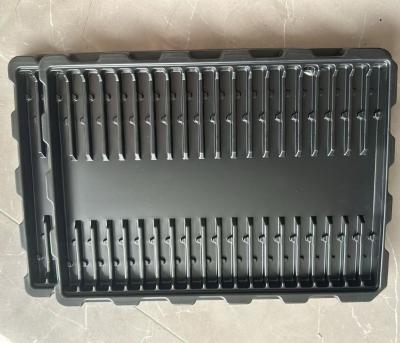 China Customized Design Transparent PET Eco-friendly Anti-static Plastic Blister Tray for Electronic Components for sale