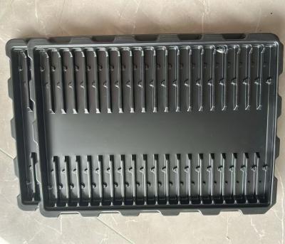 China Wholesale Black PS 40-grid 63*14*15 Anti-static Tray for Circuit Board and Jewelry Display Blister Packaging for sale
