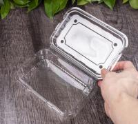 China stackable fruit container  leak‑resistant box  dust‑proof clamshell moisture resistant punnet  fresh‑keeping packaging  visible display packaging for sale